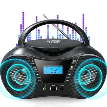 Portable CD Player with Bluetooth Speaker Wall Mountable CD Music ...