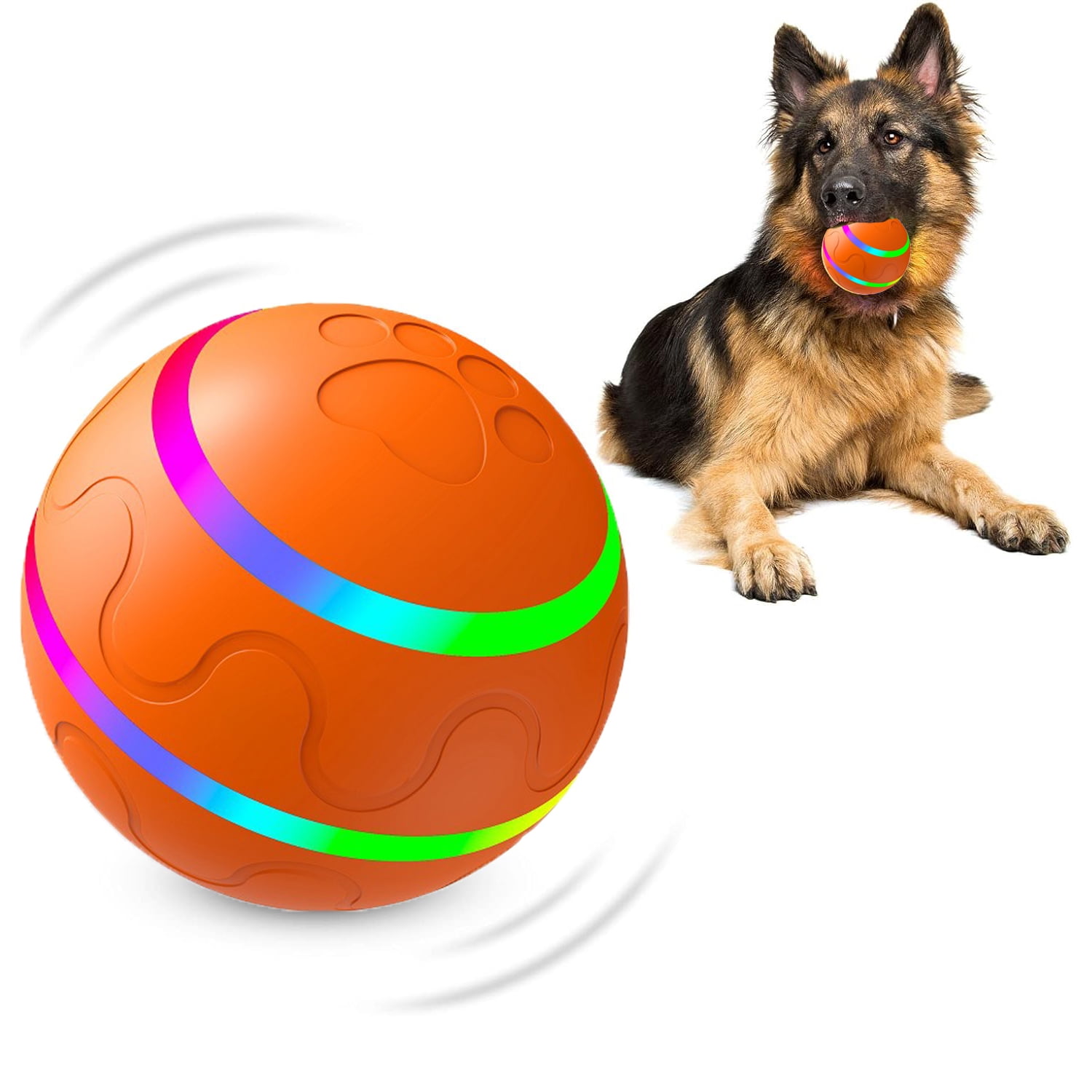Prociv Glow Pet Electronic Moving Dog Ball, Durable USB Rechargeable ...