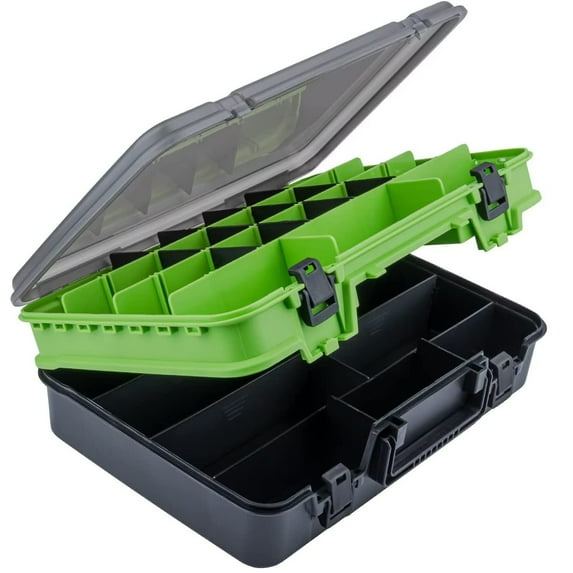 Prociv Large Tackle Box Double Layer Tackle Box Organizer Storage with ...