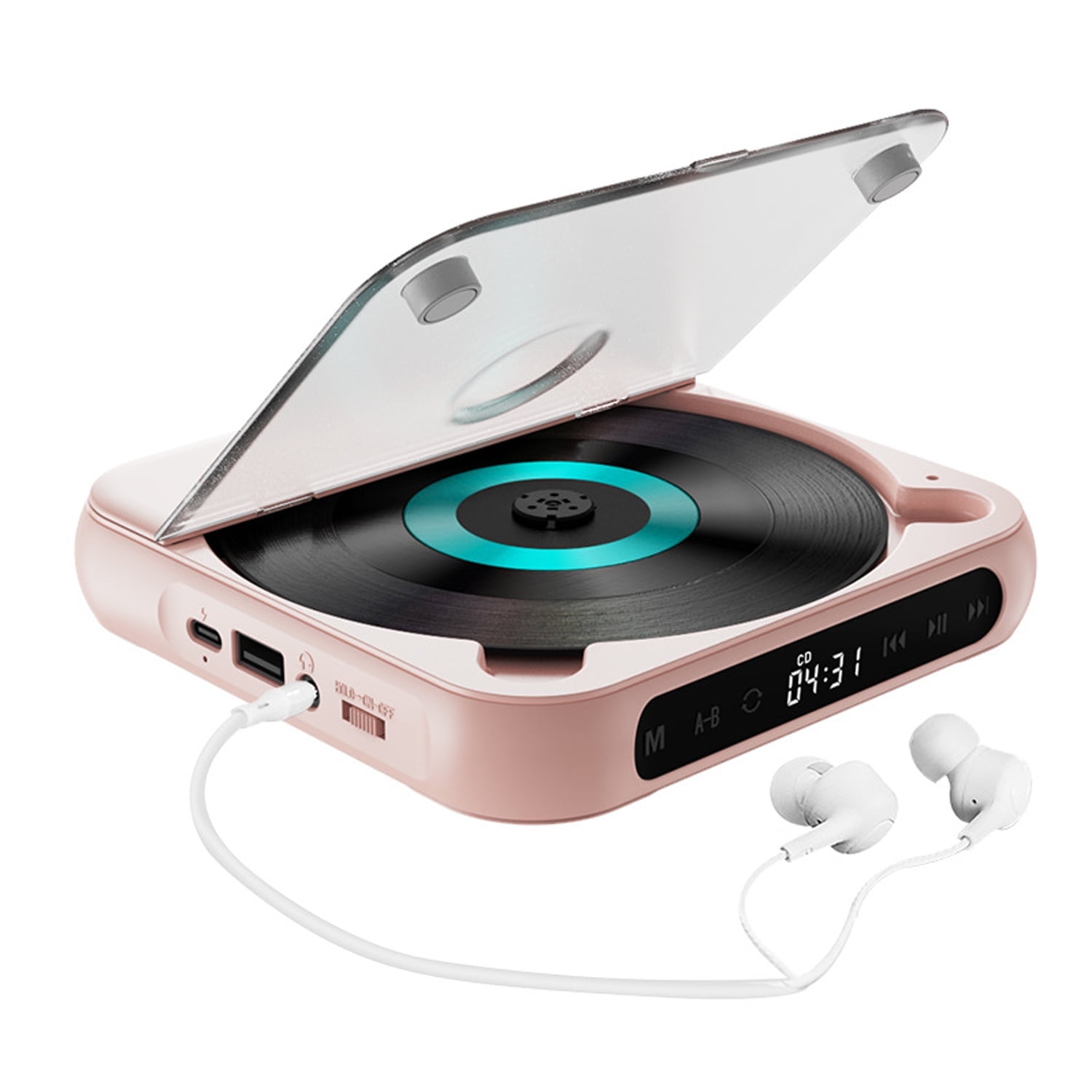 Prociv Portable Bluetooth CD Player, Rechargeable, Anti-Skip/Shockproof ...