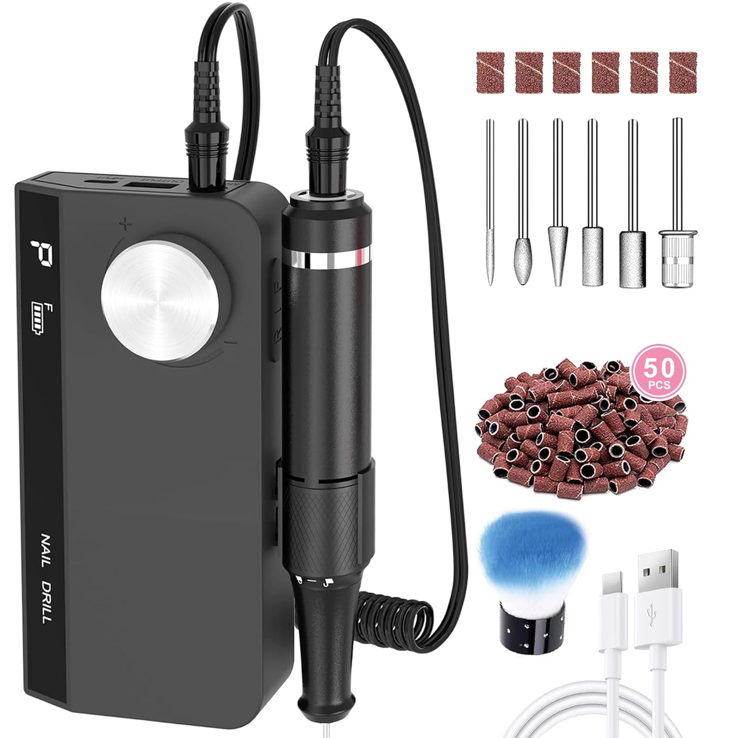 Prociv Professional Nail Drill Machine,Electric Acrylic Gel Nails Kit ...
