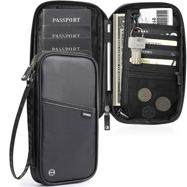 Brookstone Travel Wallet - RFID-Blocking Travel Case Document Organizer ...