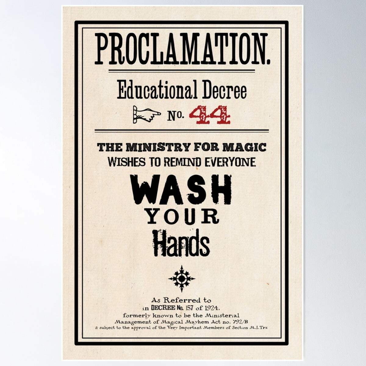 Proclamation Educational A Decree No.44 Poster Wall Art, Modern Wall ...