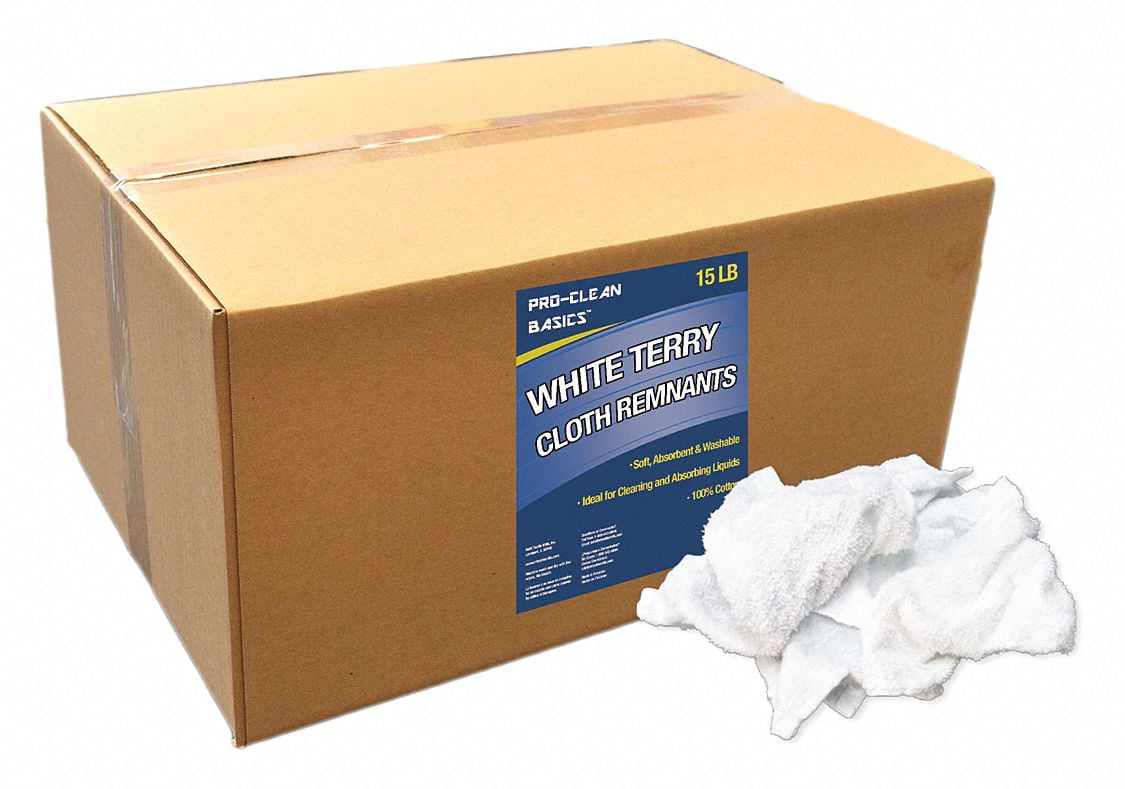 Proclean Basics White Terry Cloth Remnants,15 lb. Box Z99201 - Walmart.com