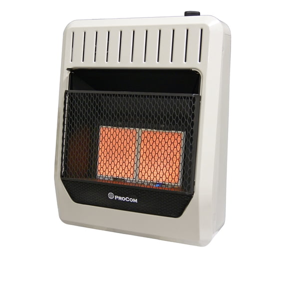 Procom Heating Natural Gas Vent Less Infrared Plaque Heater 20,000 BTU ...