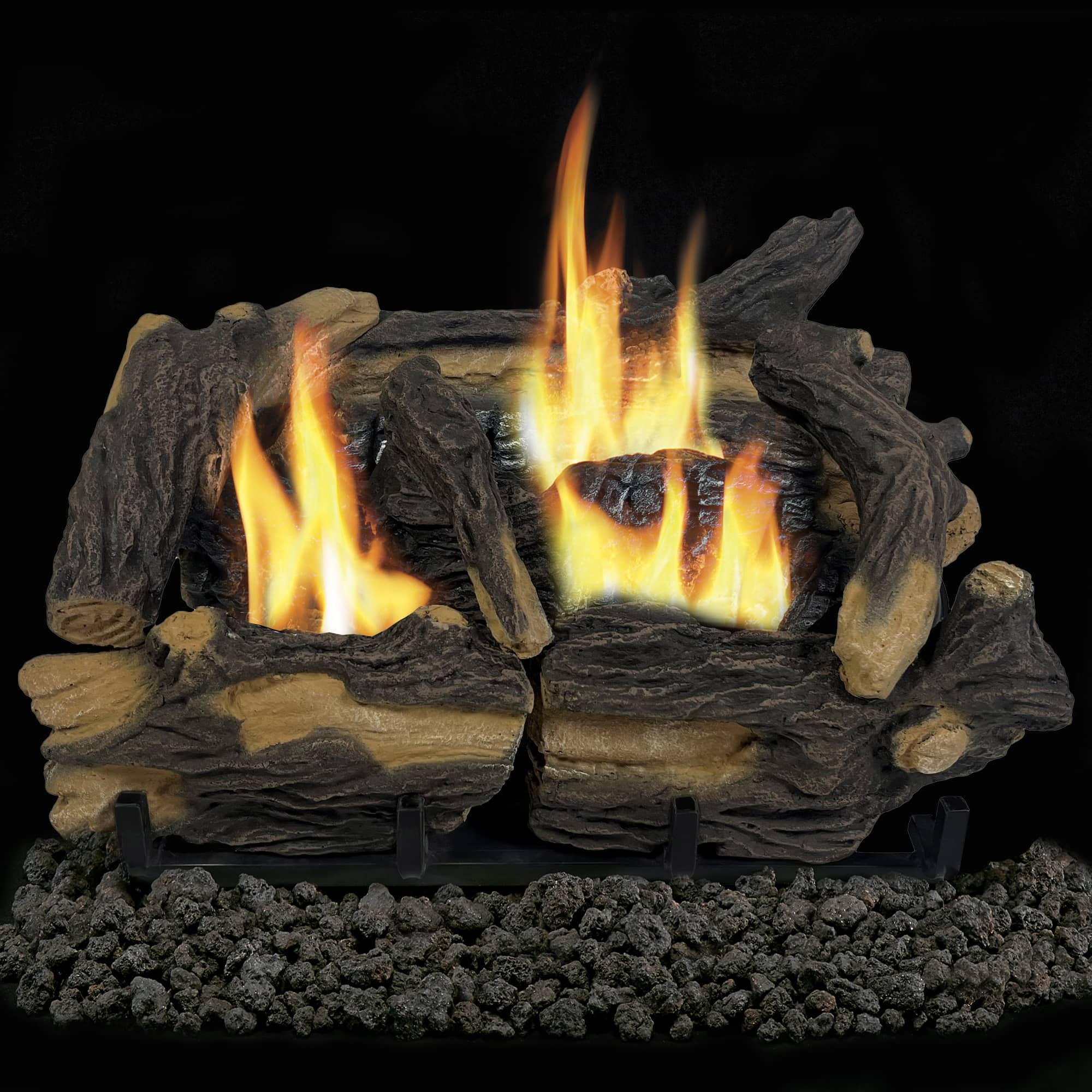 Procom Pcnsd18t 30,000 BTU Vent Free Dual Fuel Log Set Fireplace ...