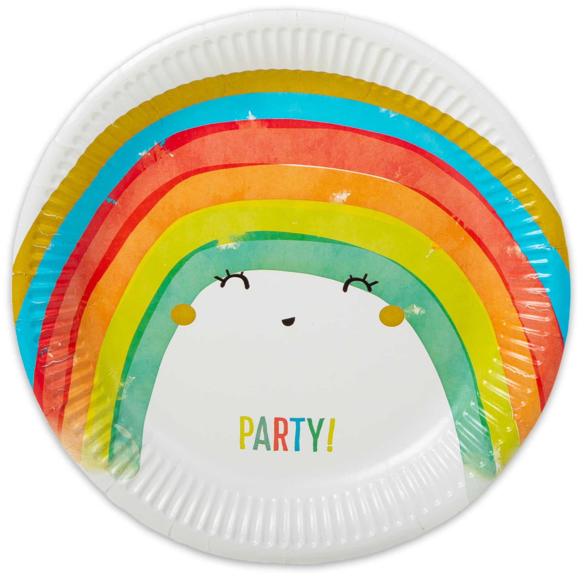 Procos Rainbow Color Party Paper Plates – 9" FSC-Certified Disposable ...