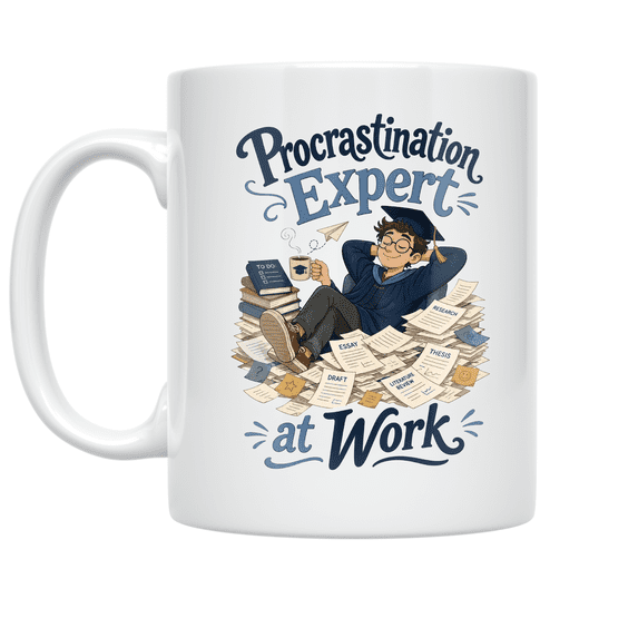 Procrastination Expert at Work - Student Humor Enthusiast - 11 oz ...