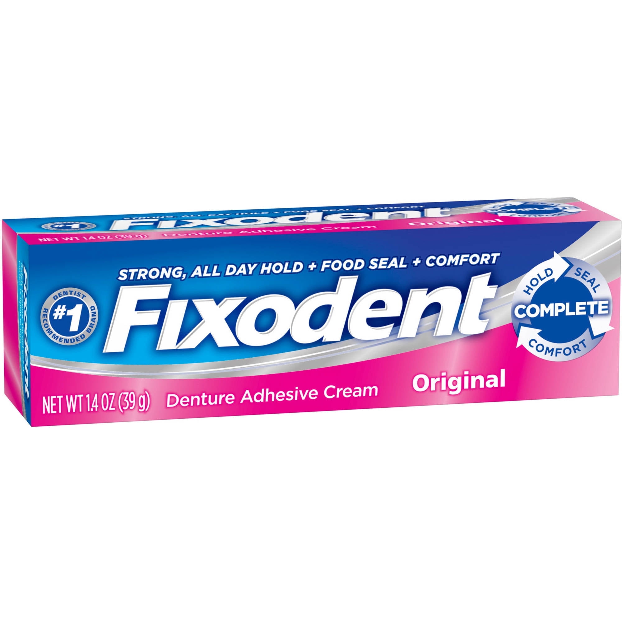 Fixodent Denture Adhesives Cream, Original - 1.4 Oz (Case of 24 ...
