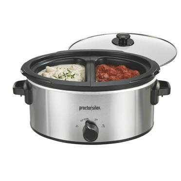 Triple Slow Cooker with 3 Spoons, 3 Pot 1.5 Quart Oval Crock Food ...