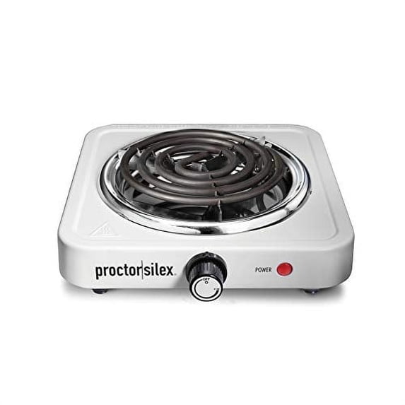 Proctor Silex, Countertop Burner, 1-Coil, White Portable Electric ...