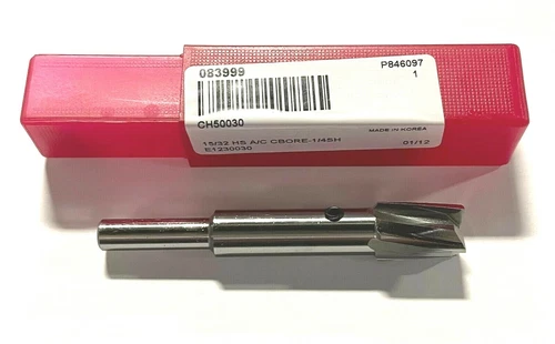 Procut 15/32" Hss Aircraft Counterbore Interchangeable Pilot 1/4" Shank ...