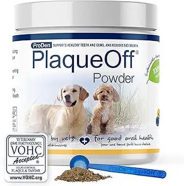 Proden PlaqueOff Animal Dental Care Powder, Tartar & Tooth Cleaner, 180 ...