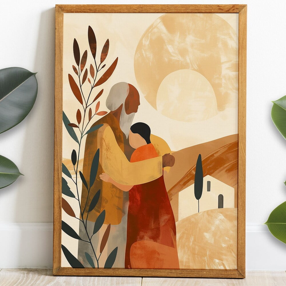 Prodigal Son Returns, Biblical Art, Christian Poster, Jesus Prints ...