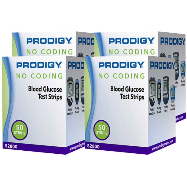 Prodigy Test Strips Box of 50, 4 Pack (200 Total) - Walmart Business ...