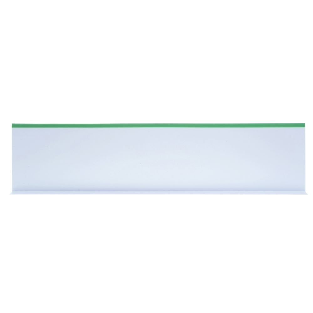 Produce Divider White with Green Trim Plastic Shelf Divider - 30"L x 7 ...
