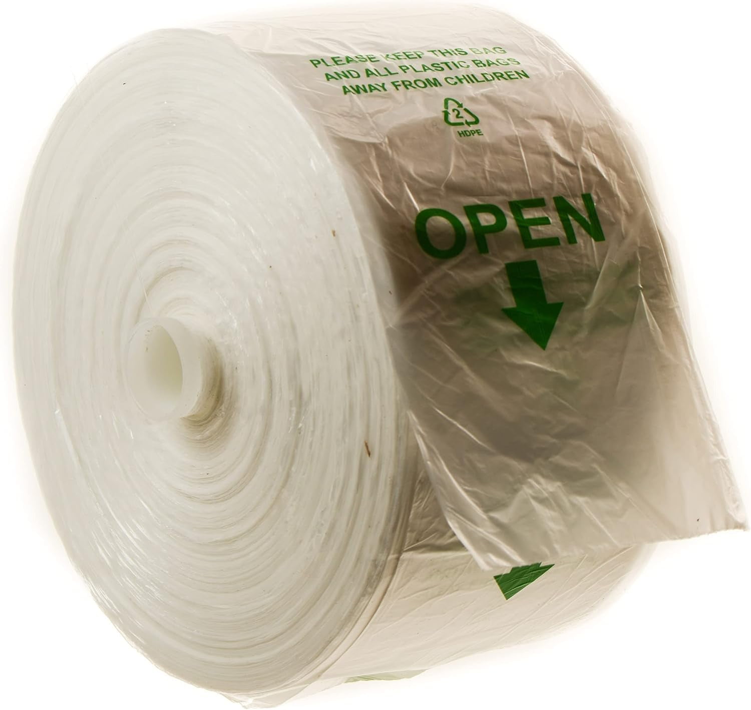 EcoQuality [4 Pack] 15x20 inch HDPE Clear Plastic Produce Bags, Food ...