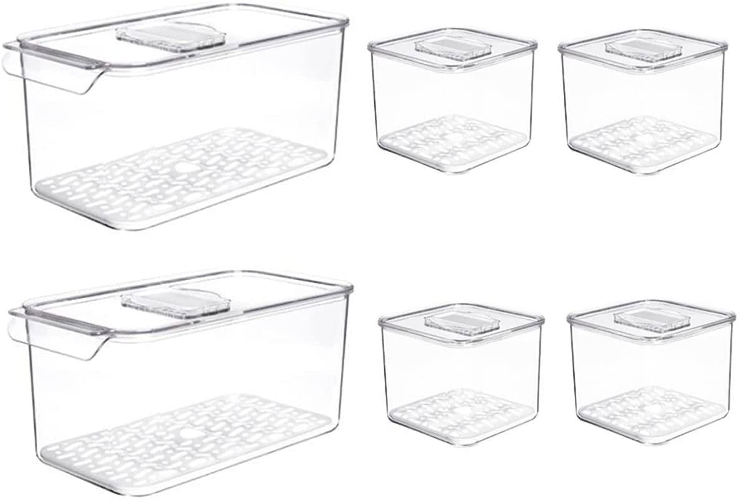 Produce Saver Containers for Refrigerator - Stackable Kitchen Organizer ...