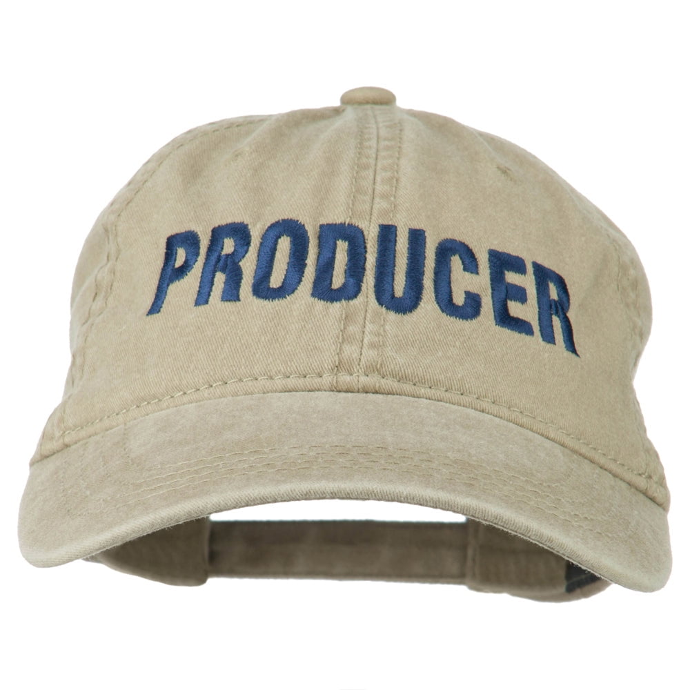 Producer Embroidered Washed Cap - Khaki OSFM - Walmart.com