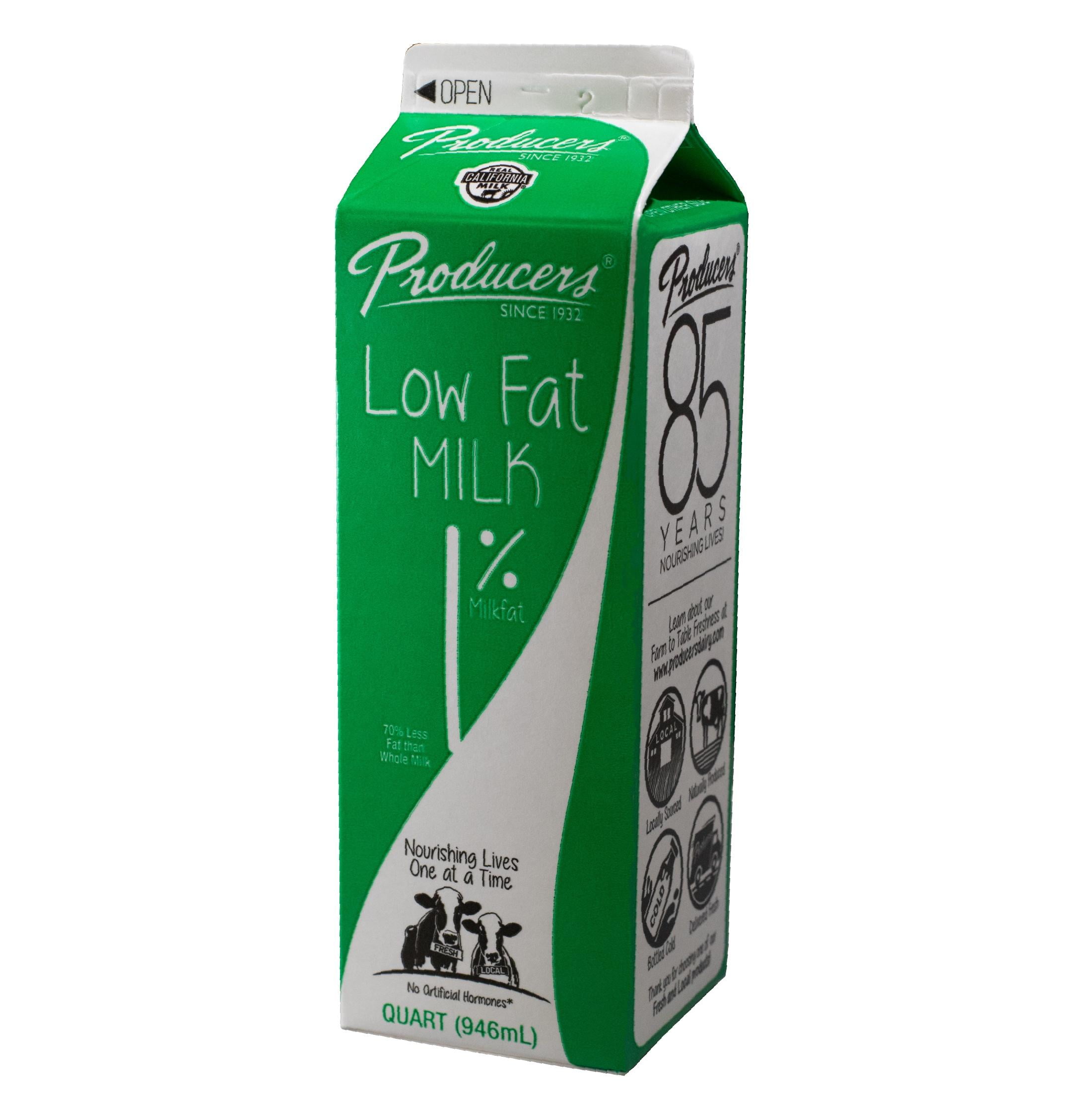 Producers 1% Low-Fat Milk, Quart - Walmart.com
