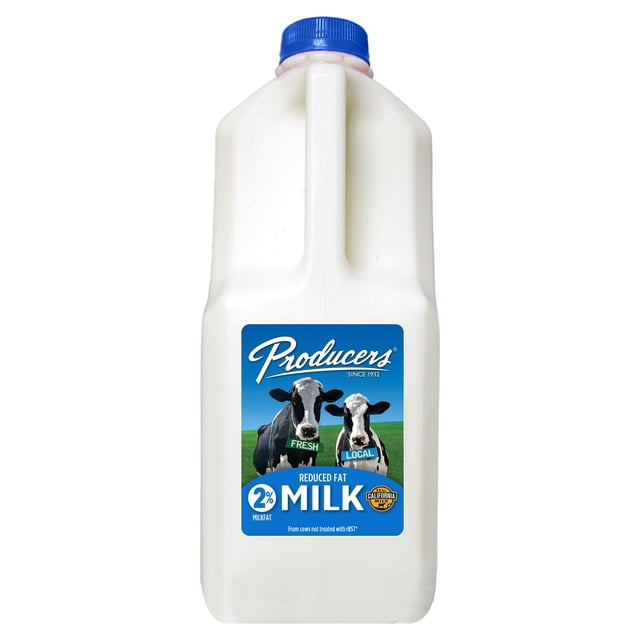 Producers 2% Reduced Fat Milk, Half Gallon - Walmart.com