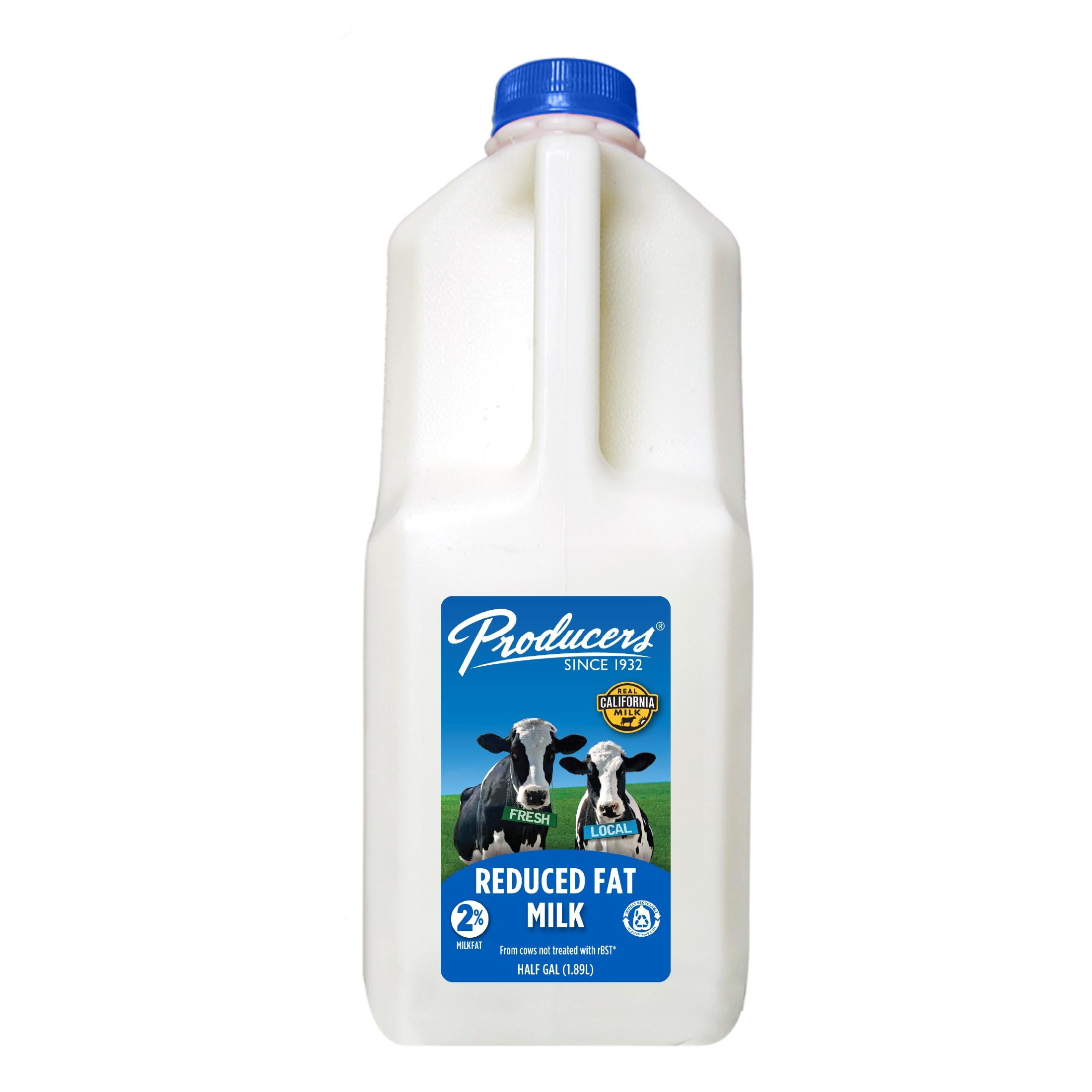 Producers 2% Reduced Fat Milk, Half Gallon - Walmart.com