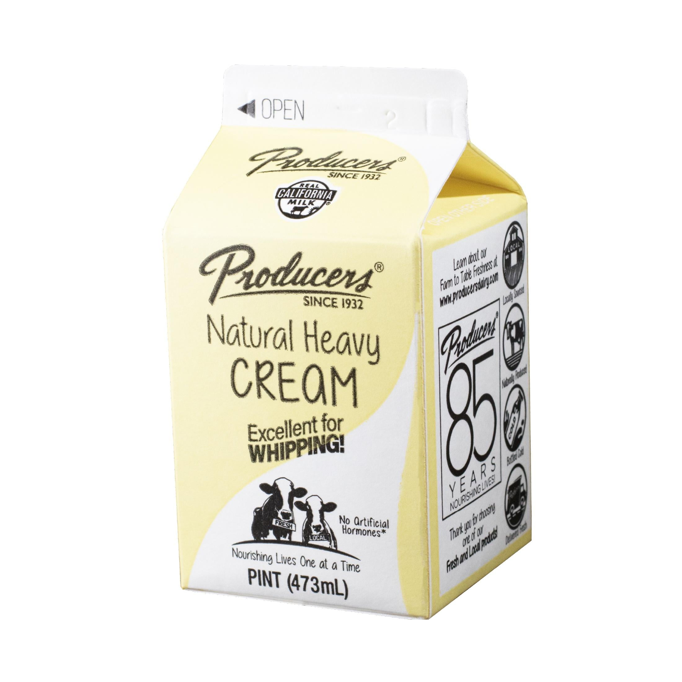 Producers Dairy Heavy Whipping Cream, 1 Pint - Walmart.com