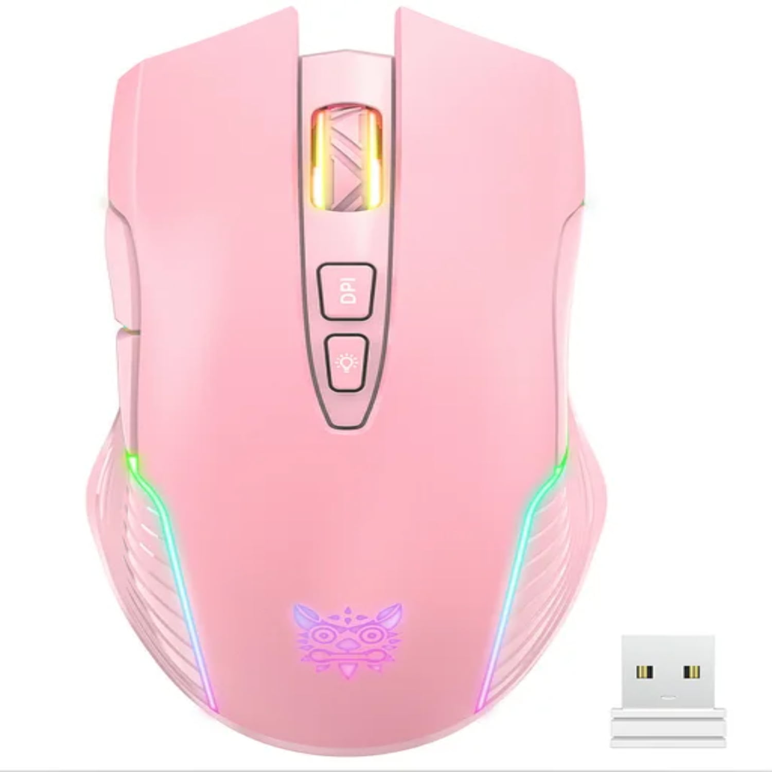 Product CW905 Cute Pink Wireless Gaming Mouse RGB Marquee Rechargeable ...