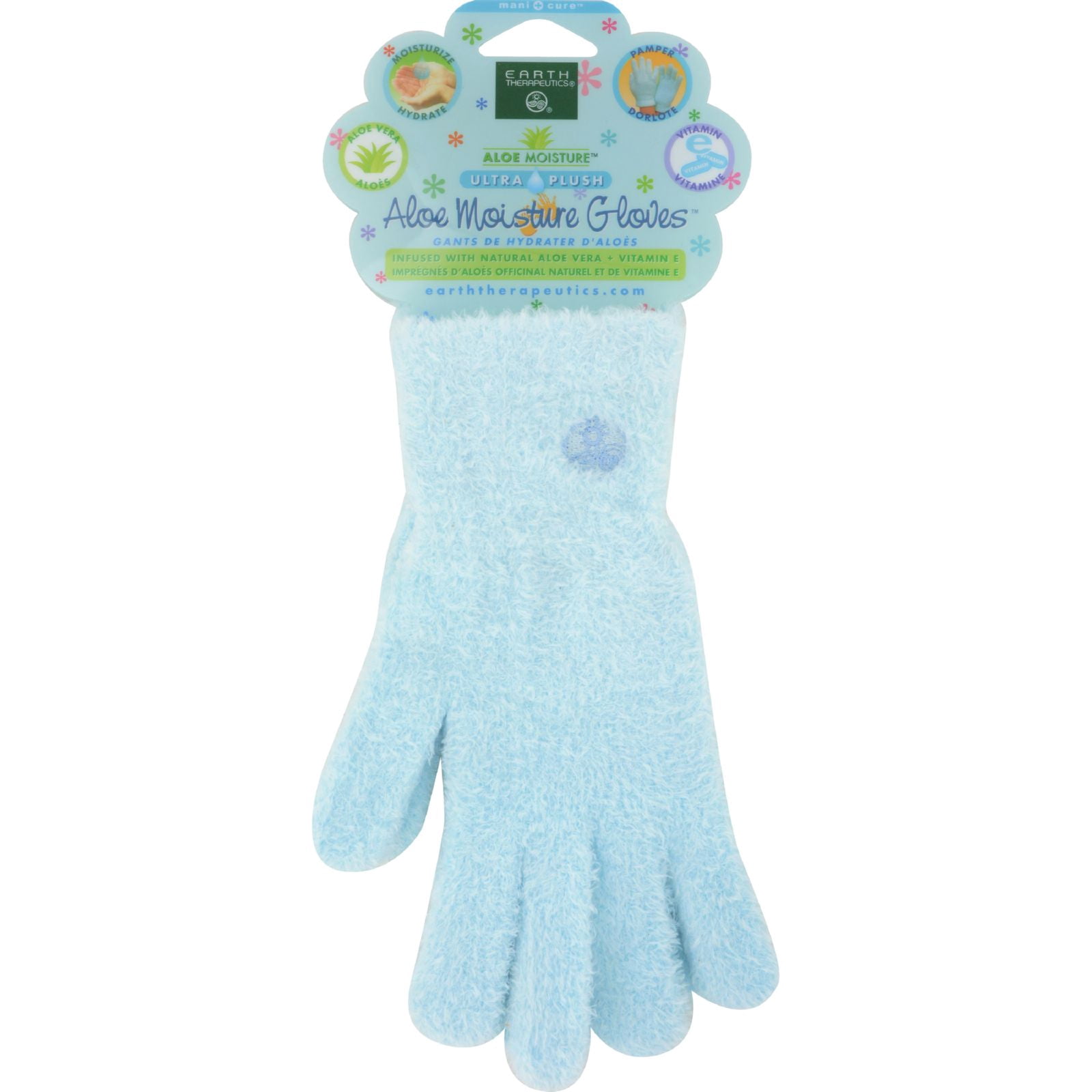 Earth Therapeutics Aloe Moisture Gloves Blue - 1 Pair - Walmart.com
