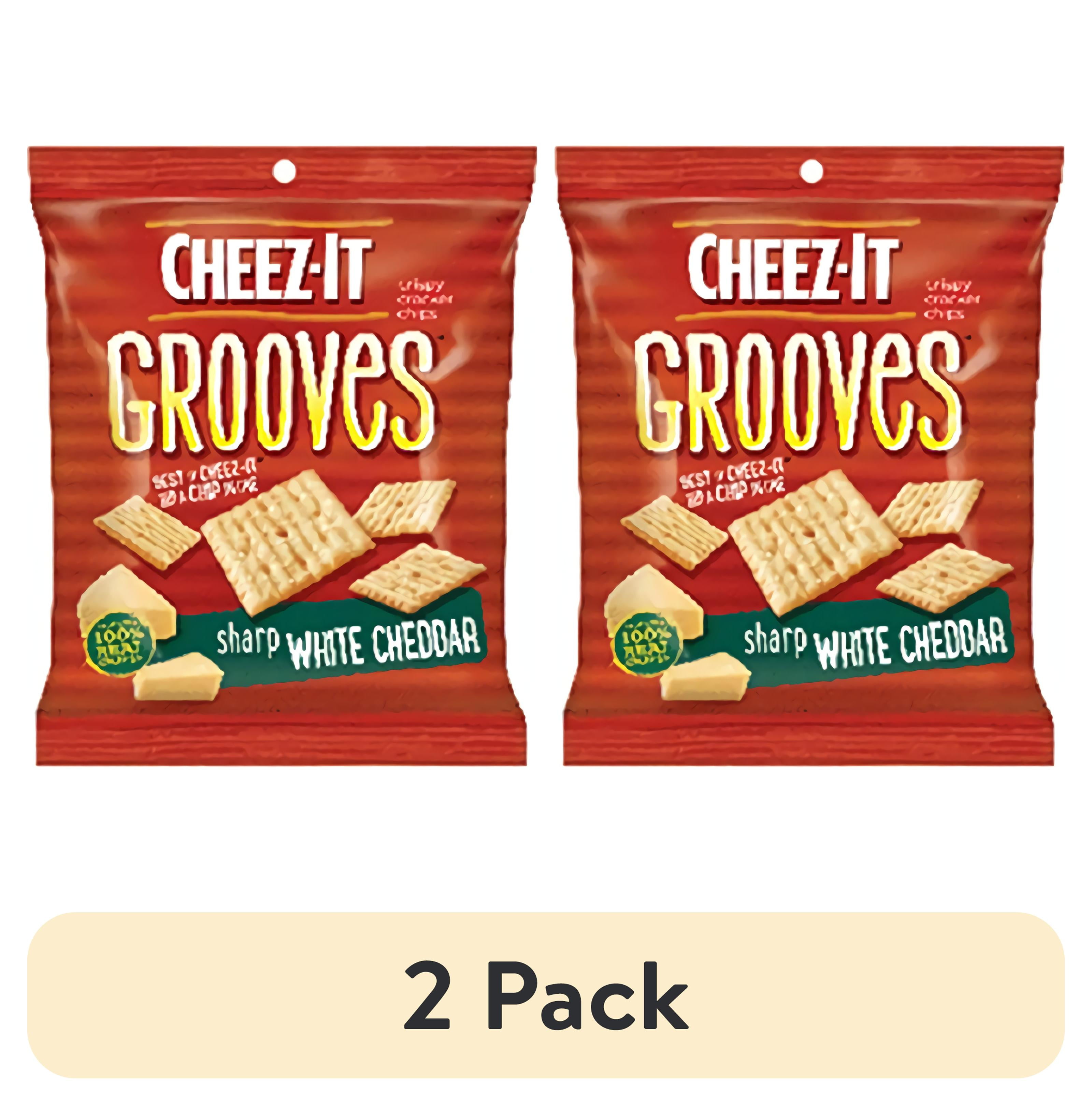 (2 pack) Product Of Cheez-It Grooves, Sharp White Cheddar, Count 6 (3. ...