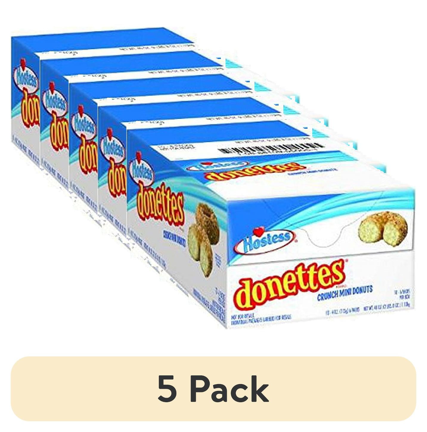 (5 pack) Product Of Hostess, Donettes Mini Crunch Donut, Count 10 (4 oz ...