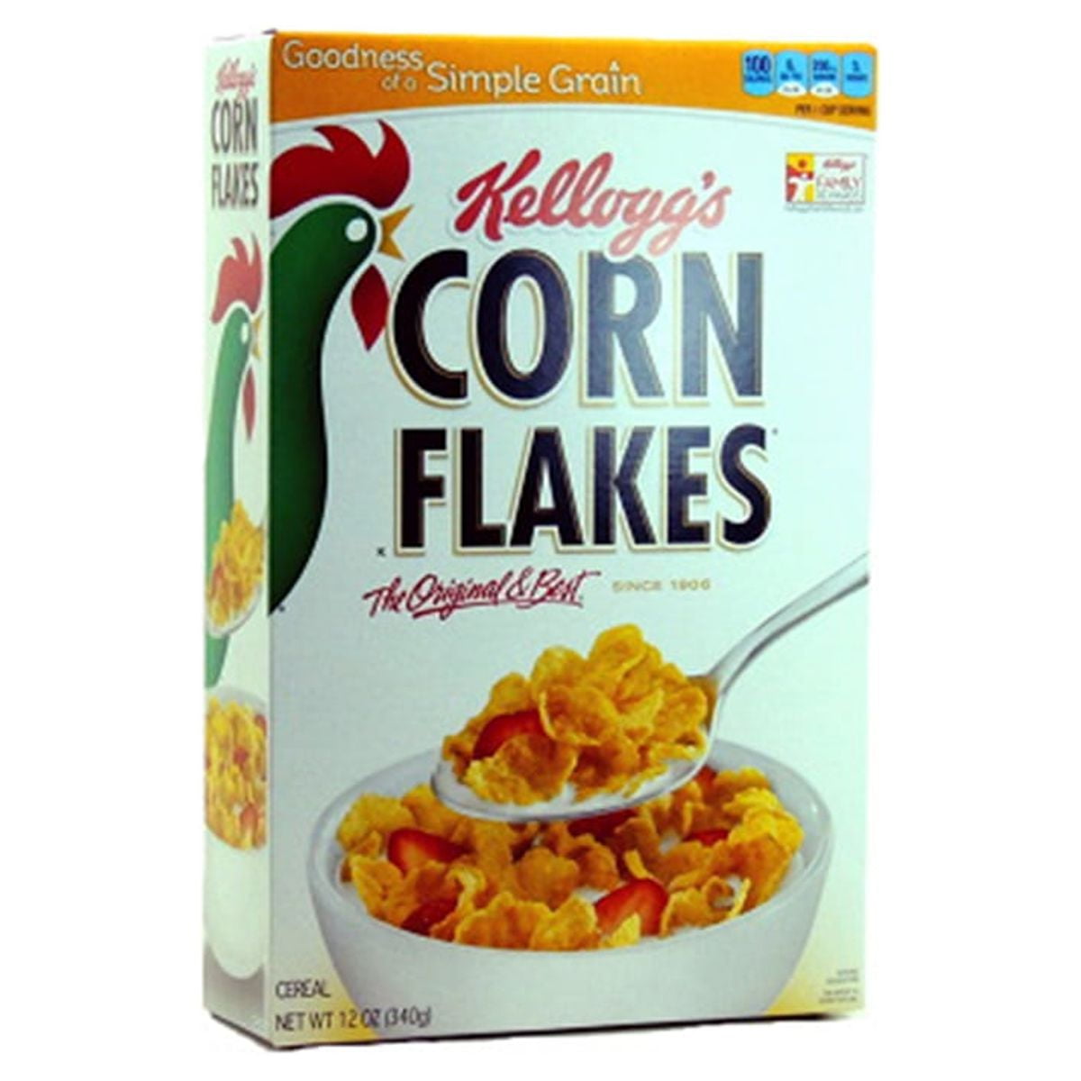 Product Of Kelloggs Cereal, Corn Flakes Box, Count 1 - Cereals / Grab ...