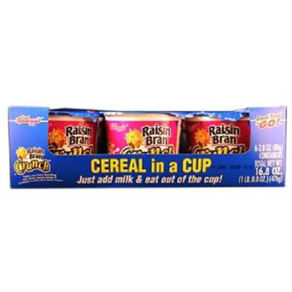 KELLOGGS CEREAL IN CUP RAISIN BRAN CRUNCH 2.8 oz Each ( 6 in a Pack ...