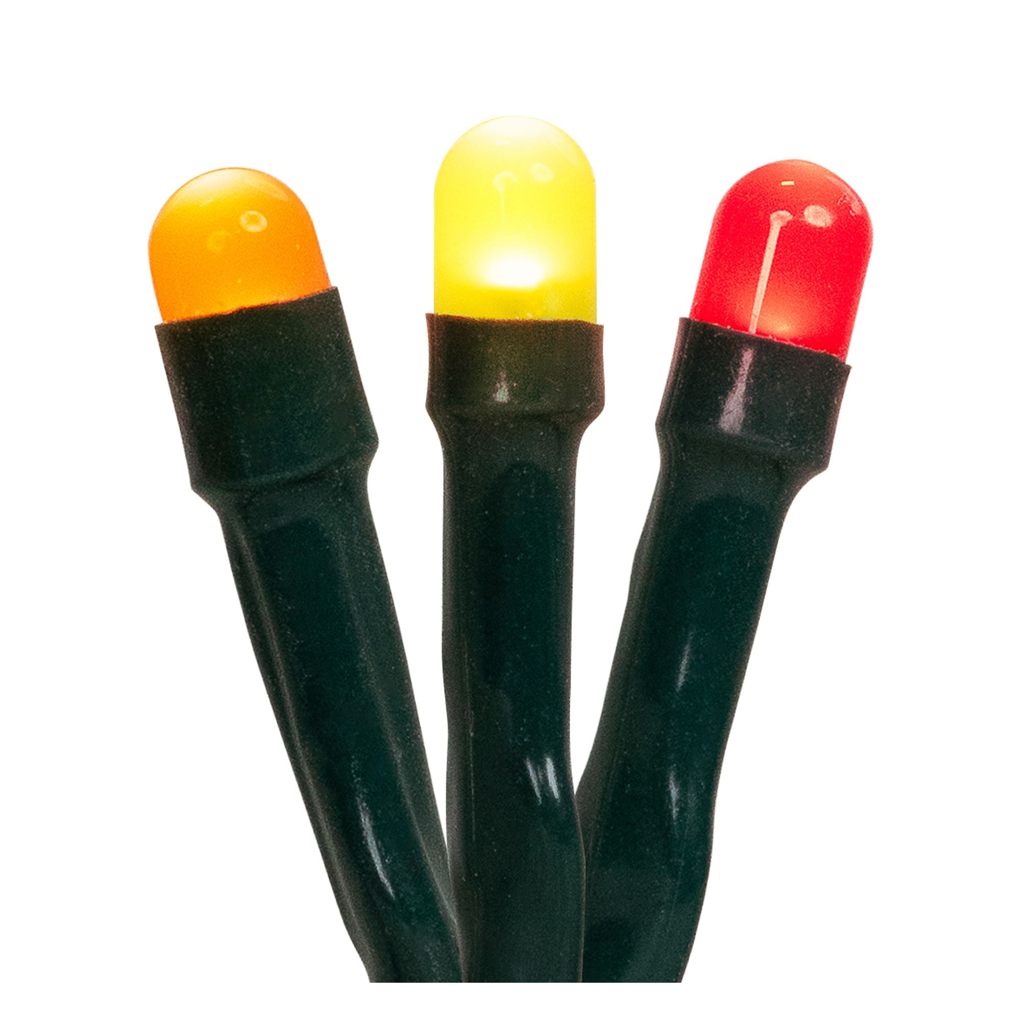 Product Works LED Micro Christmas Lights - Multi-Color - 5.7' Green ...