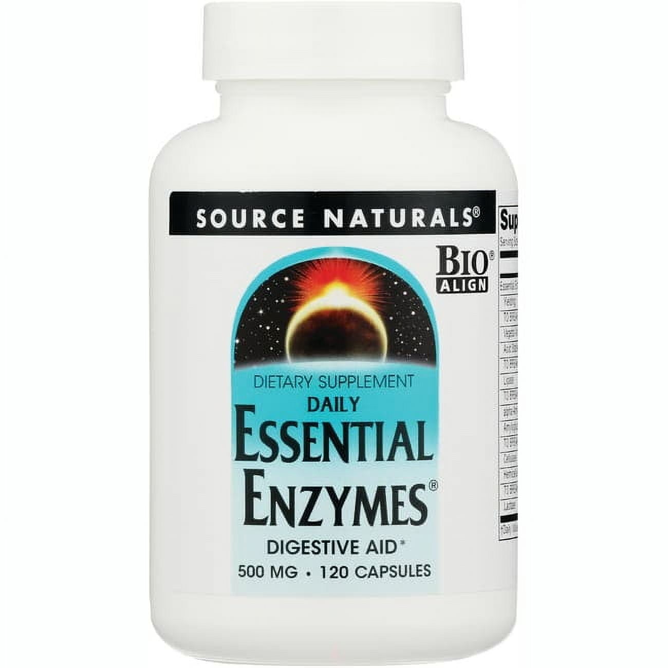 Source Naturals Essential Enzymes 500mg - Digestive Multi Supplements ...
