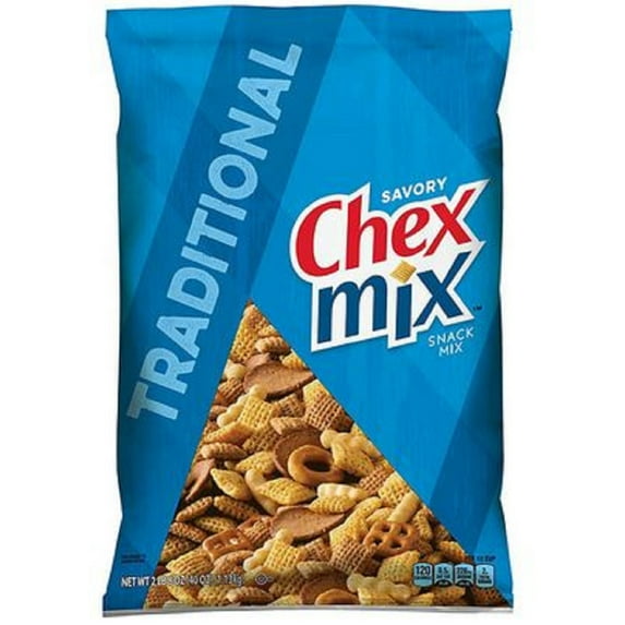 Chex Mix Traditional Savory Snack Mix, 40 oz, Corn Chex, Rye Chips ...