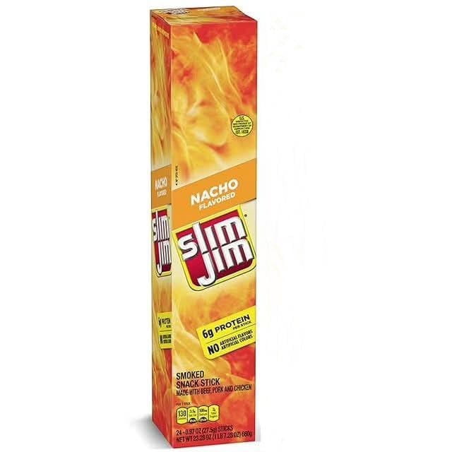 Product of Giant Slim Jim Snacks, Nacho Flavored 24 ct - Walmart.com