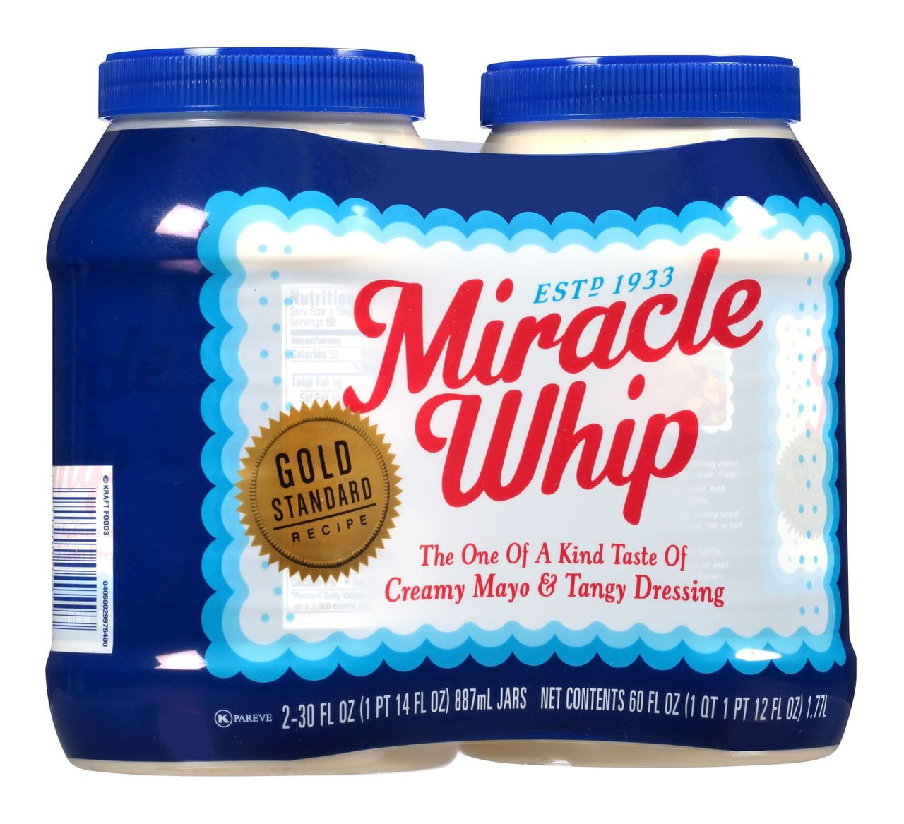 Kraft Miracle Whip Original Dressing Spread, 2 Ct. 30 oz. - Walmart.com