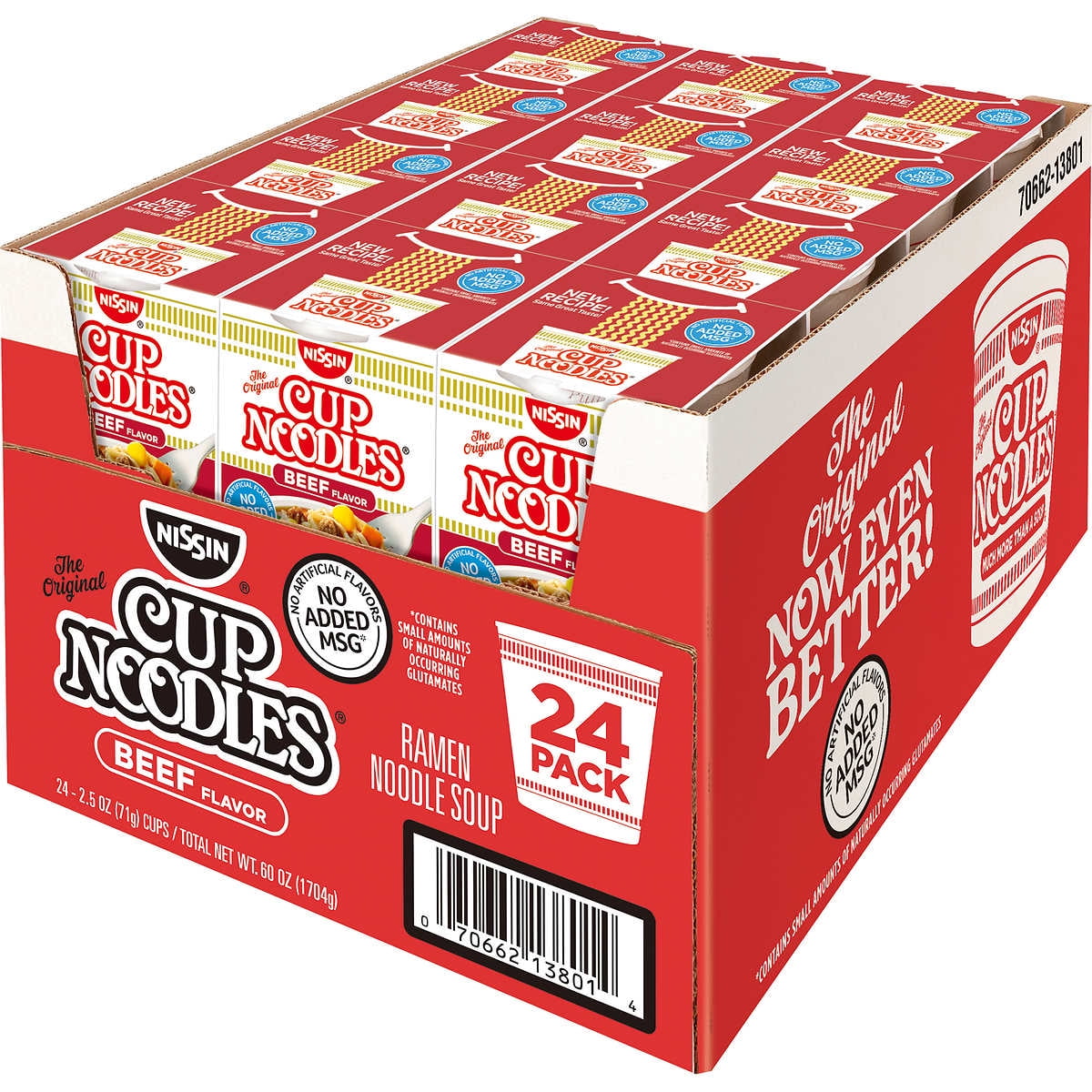 Product of Nissin Cup Noodles Beef Flavor Soup, 24 pk./2.25 oz. [Biz ...