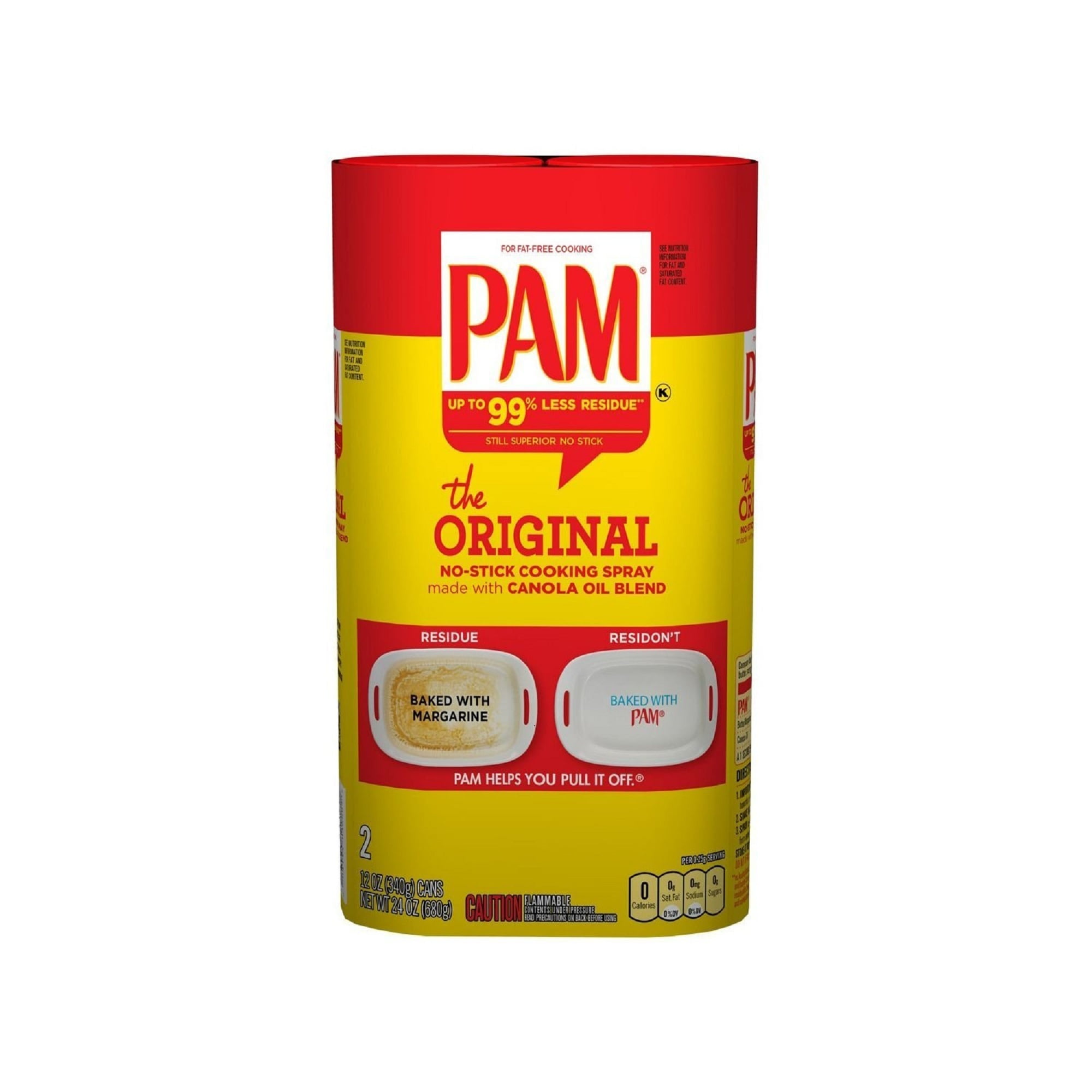 Pam Original Non-Stick Cooking Spray, 12oz Can (2ct) - Walmart.com