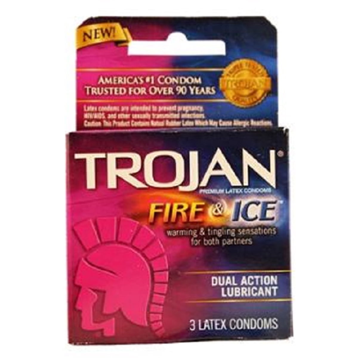 Product of Trojan, Fire & Ice Lubricant, Count 6 (3 Pk) - Birth Control ...