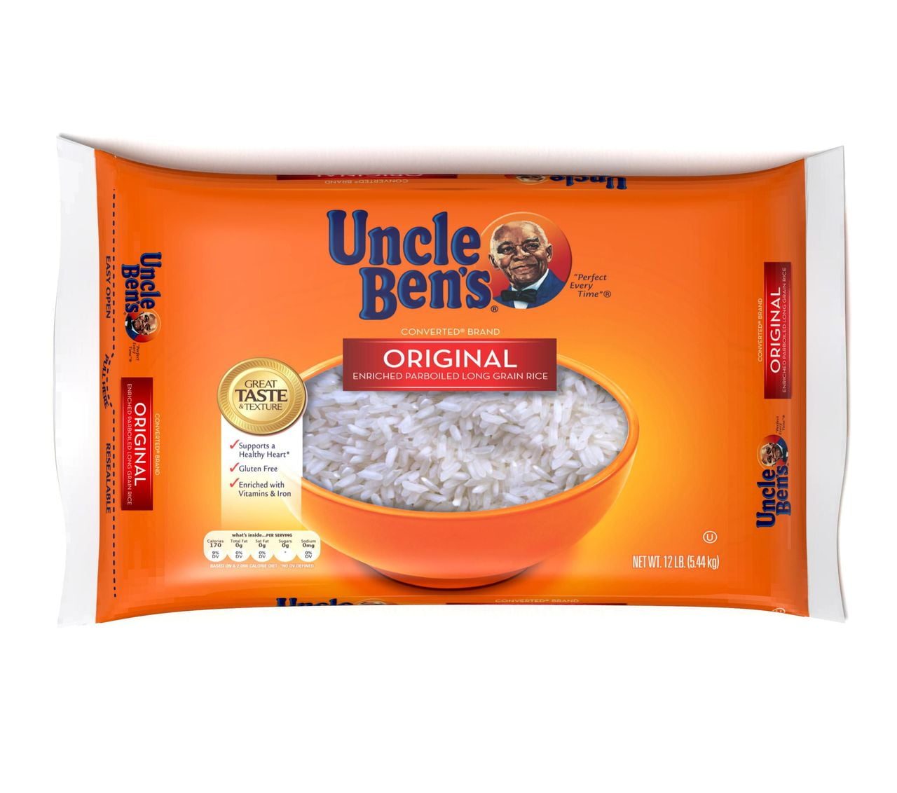 Uncle Ben's Original Long Grain Rice, 12 lbs - Premium Quality, Heart ...