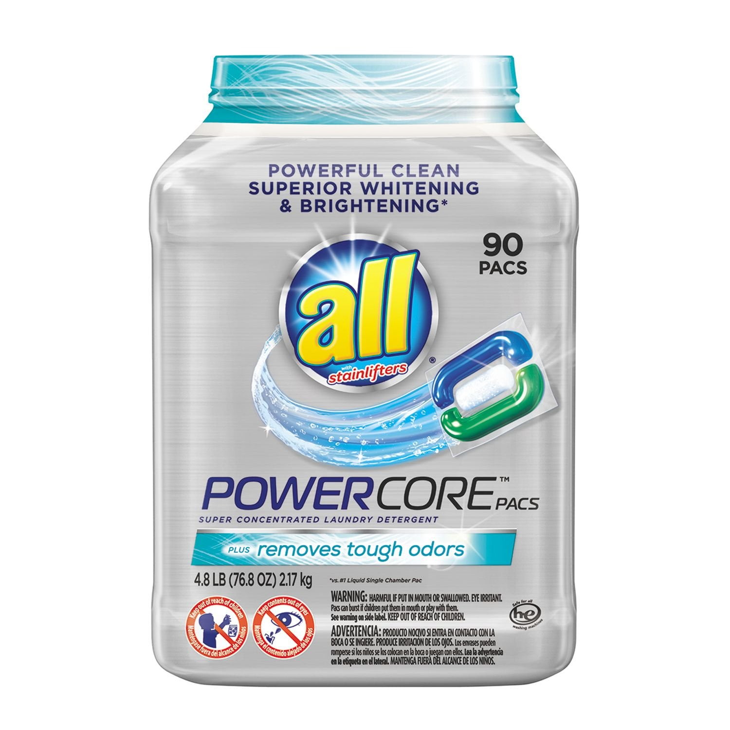 ALL PowerCore Pacs Plus Removes Tough Odors (90 Loads) - Walmart.com