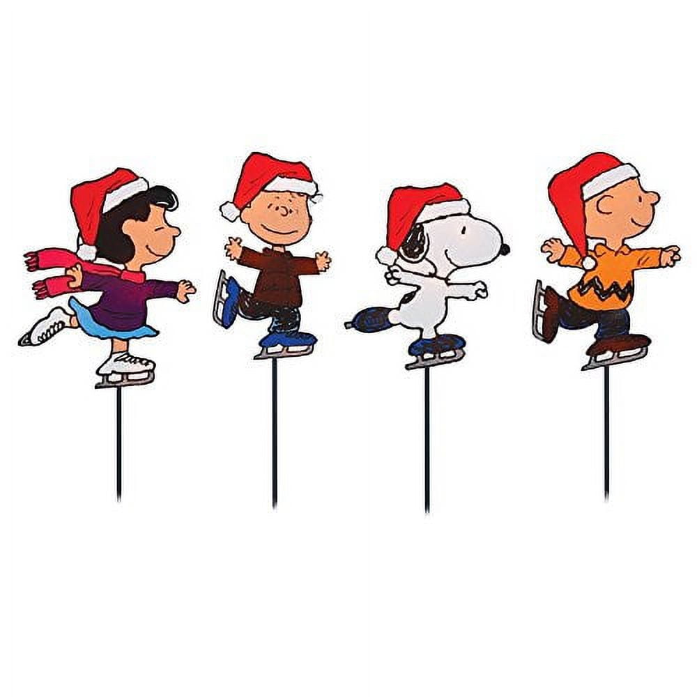 ProductWorks 12-Inch Peanuts 2D Pre-Lit Yard Art with 40 LED Lights ...