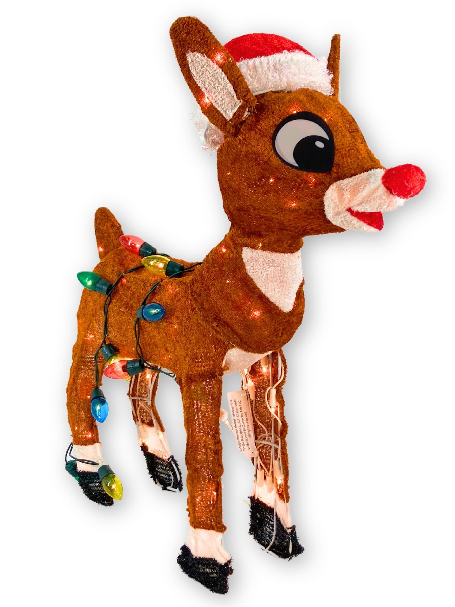 ProductWorks 24" 3D Rudolph the Red-Nosed Reindeer Outdoor Christmas ...