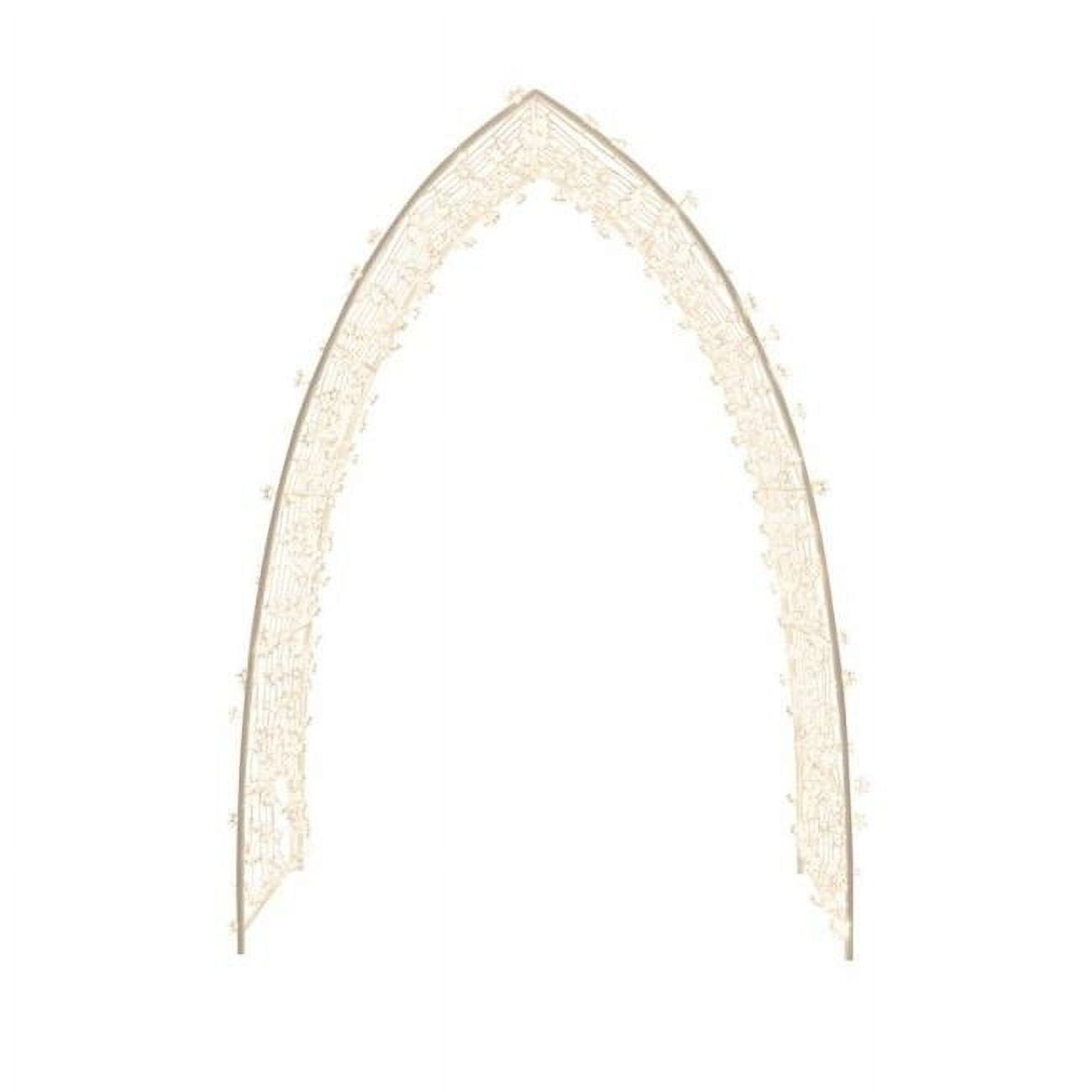 ProductWorks Pre-Lit Floral Archway, 88 Inch Outdoor Lighted Arch with ...
