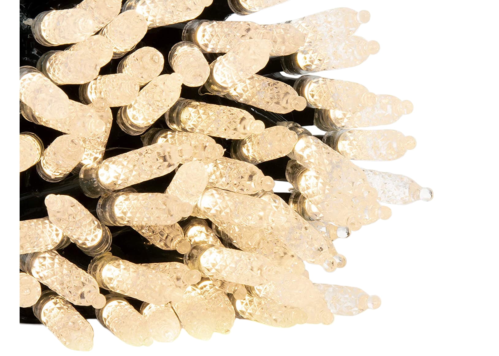 ProductWorks Indoor/Outdoor 150 Faceted LED-Mini Bulbs String Light Set ...