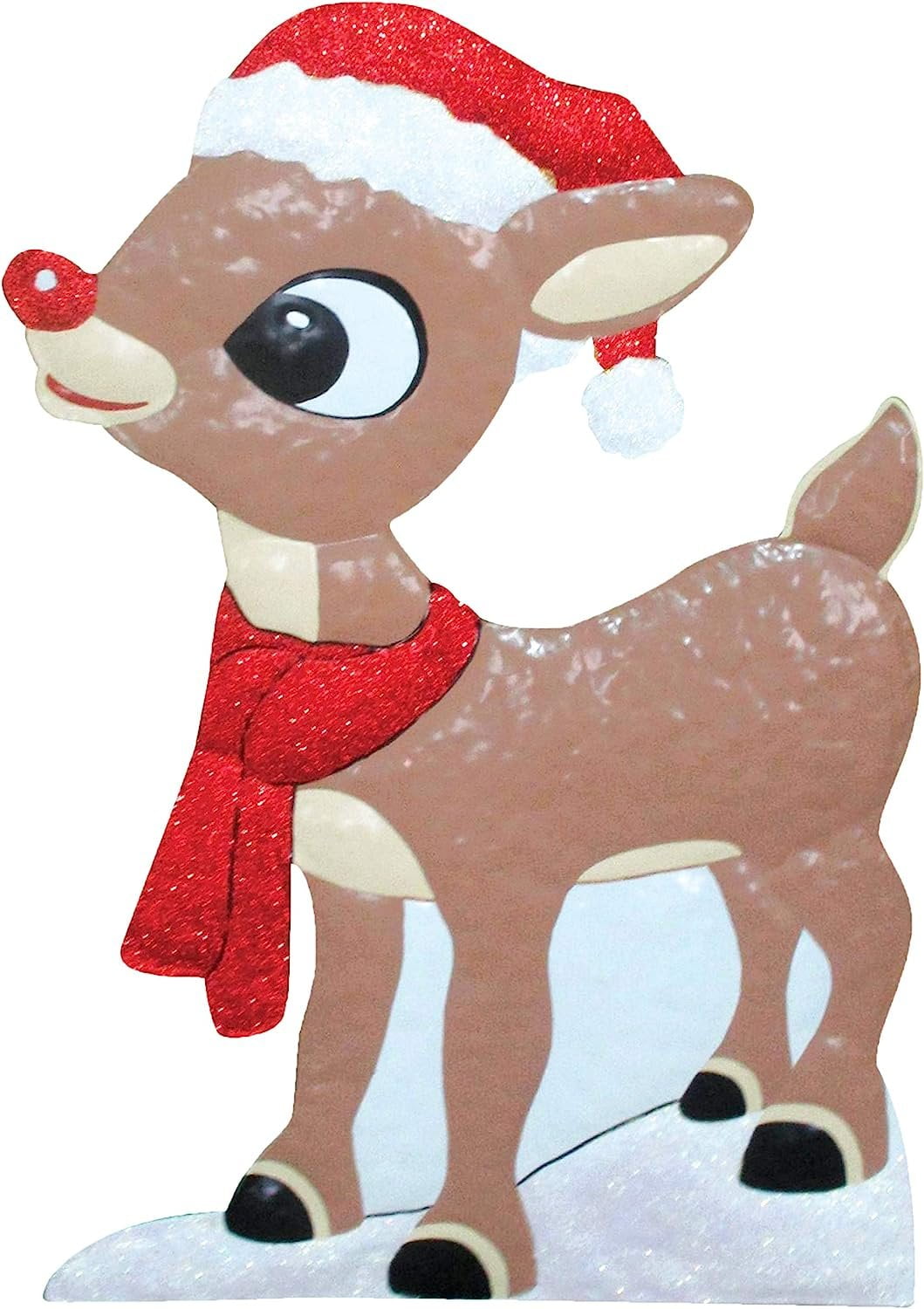ProductWorks Rudolph The Red-Nosed Reindeer Decorative Christmas Metal ...