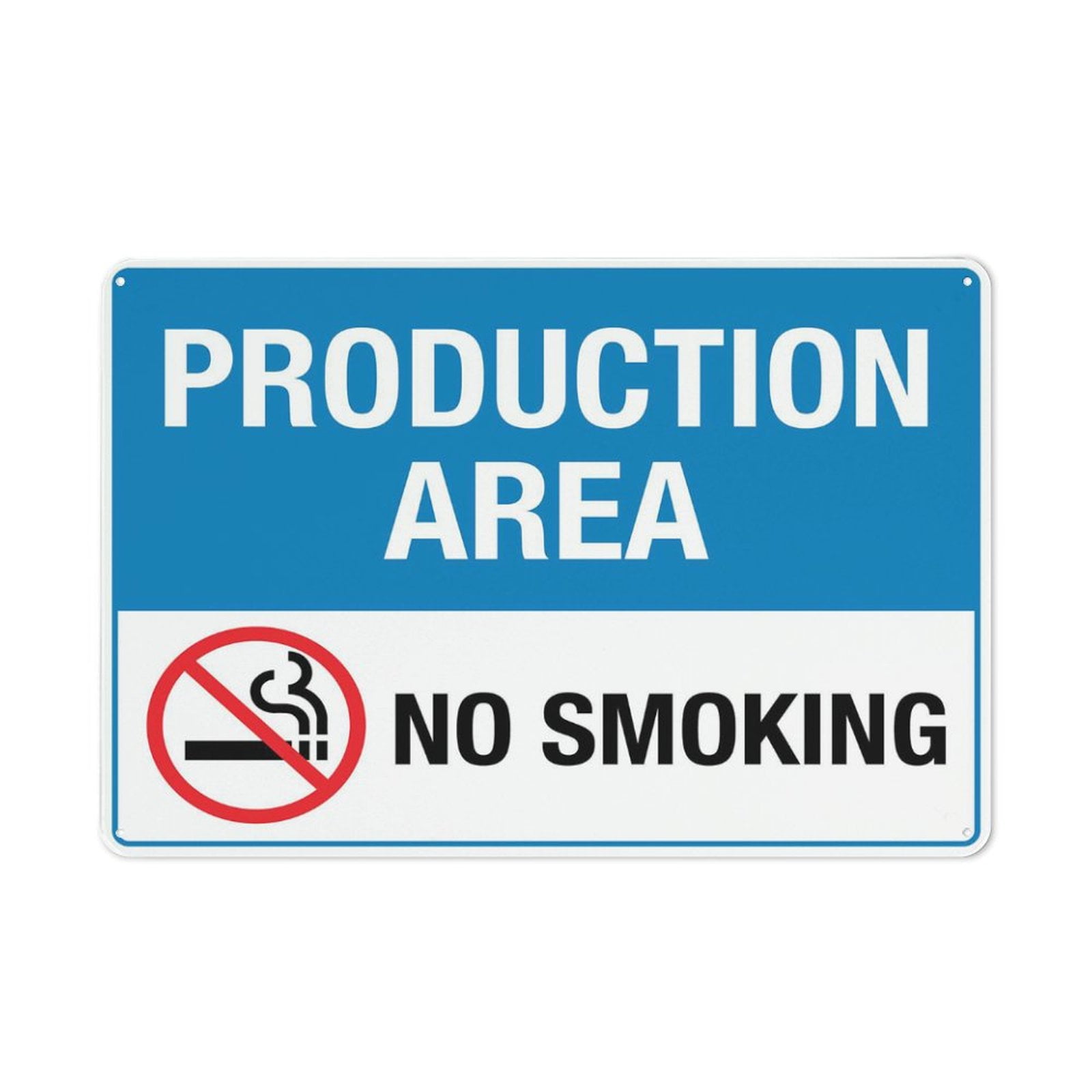 Production Area No Smoking Sign Metal Signs 12X8 Inch Rust Free ...
