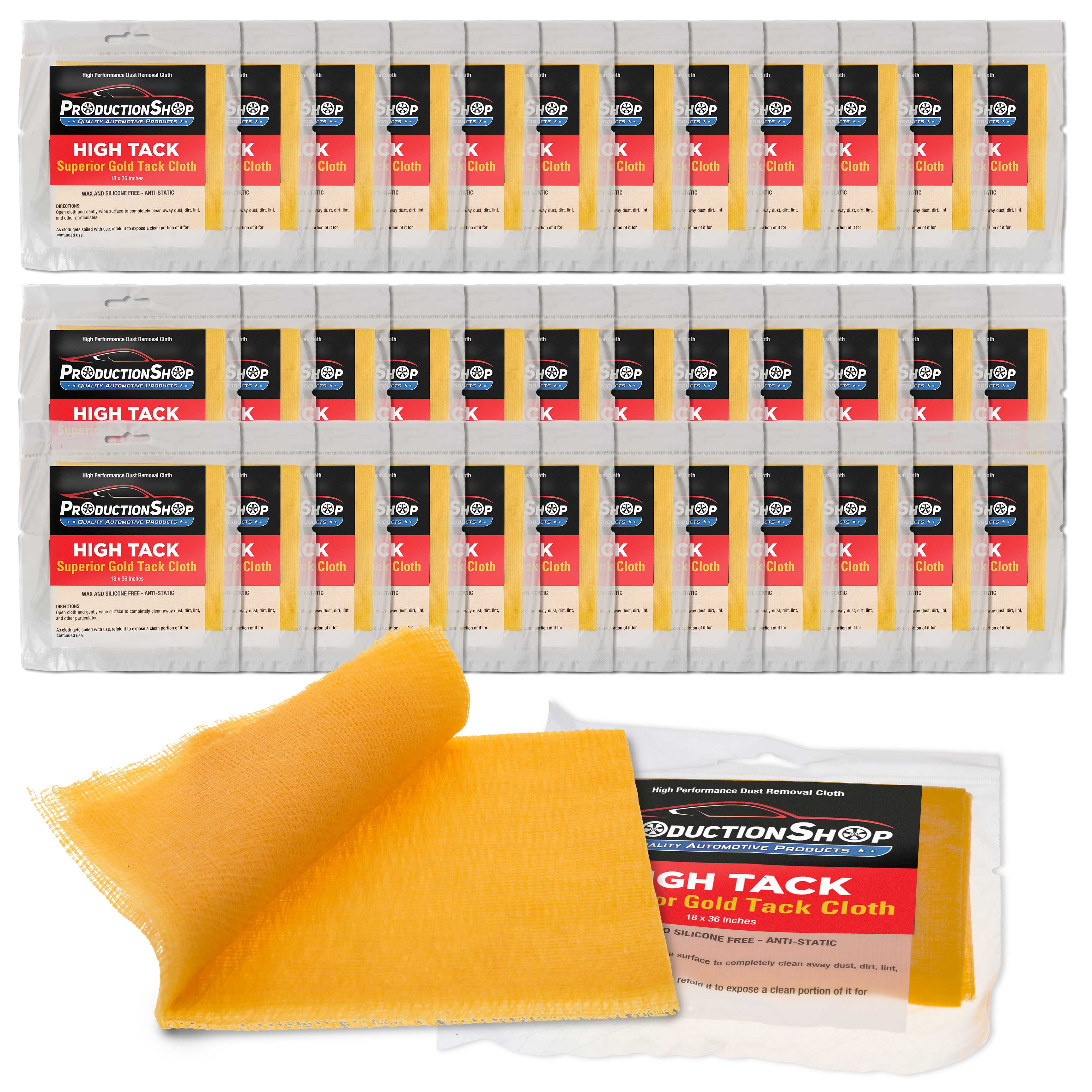 ProductionShop - High Tack Superior Gold Tack Cloths, Box of 36 ...
